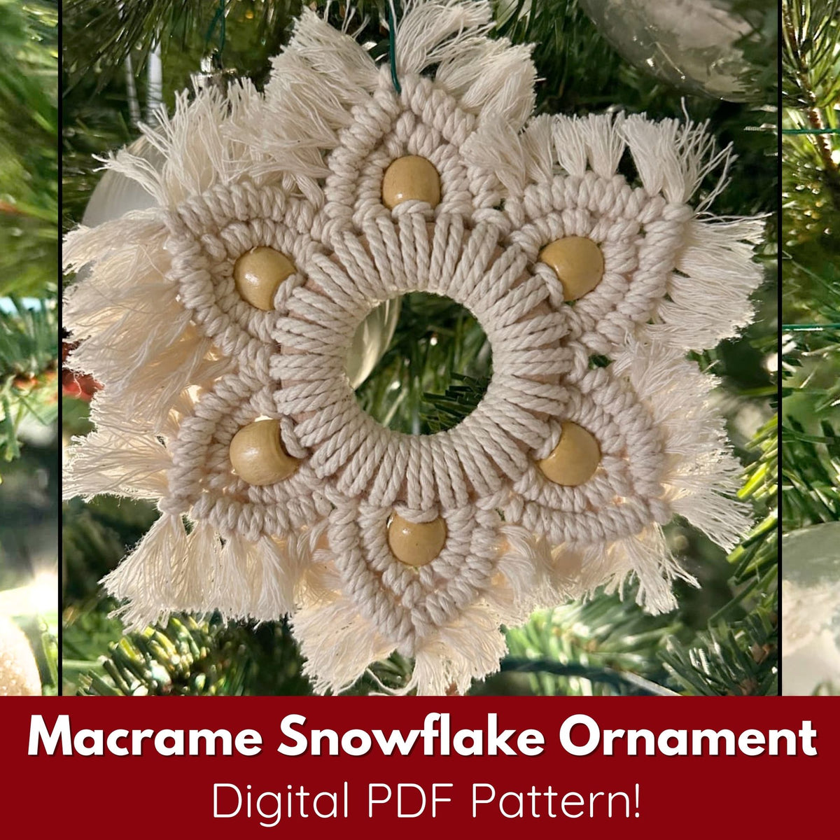 Macrame Snowflake Ornament PDF Pattern – Marching North