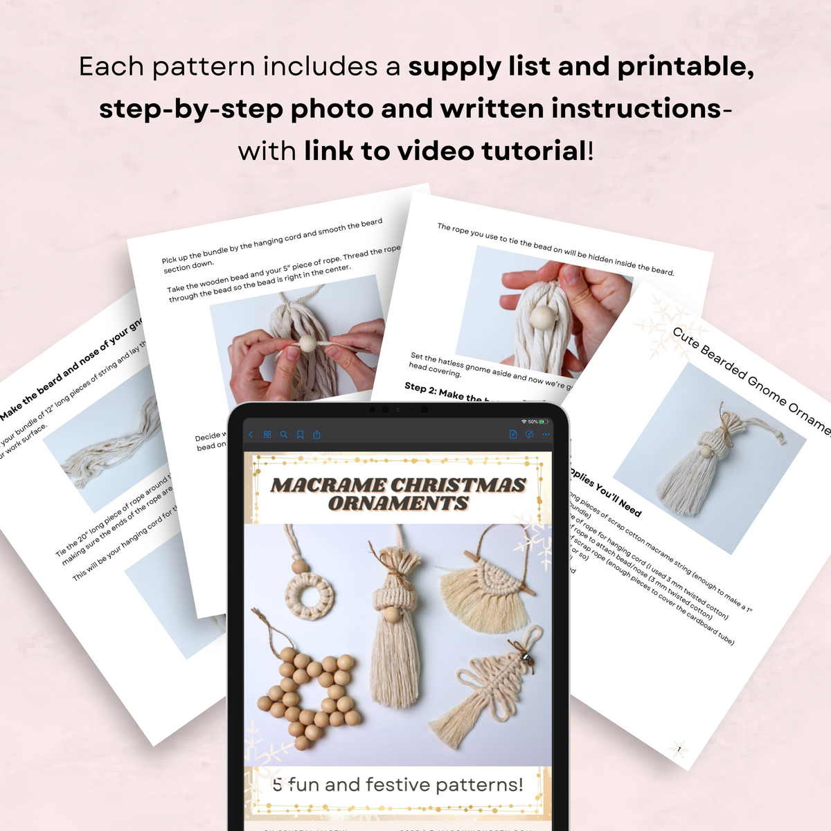 5 Macrame Christmas Ornament Patterns – Marching North